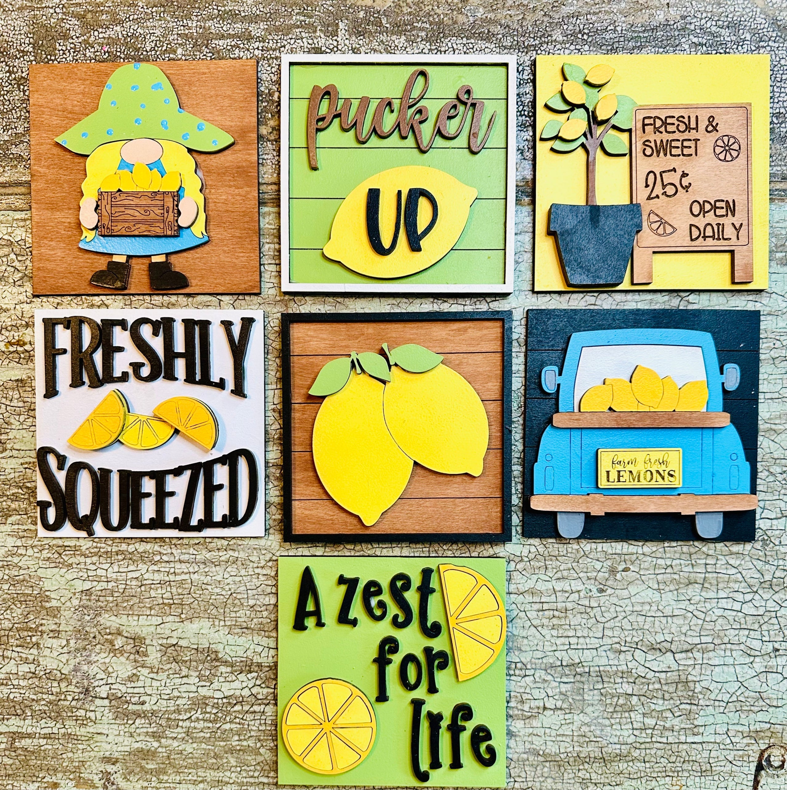 Interchangeable Tiles for Ladder Frames LEMON Gnome Lemon | Fresh ...